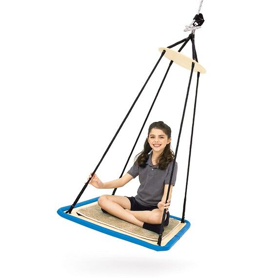 Platform Swing: Kids Sensory Hanging Wooden Rectangle