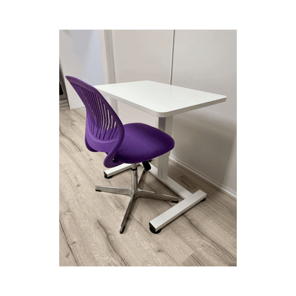Height Adjustable Kids Desk - 45 to 70 cm - White & Grey